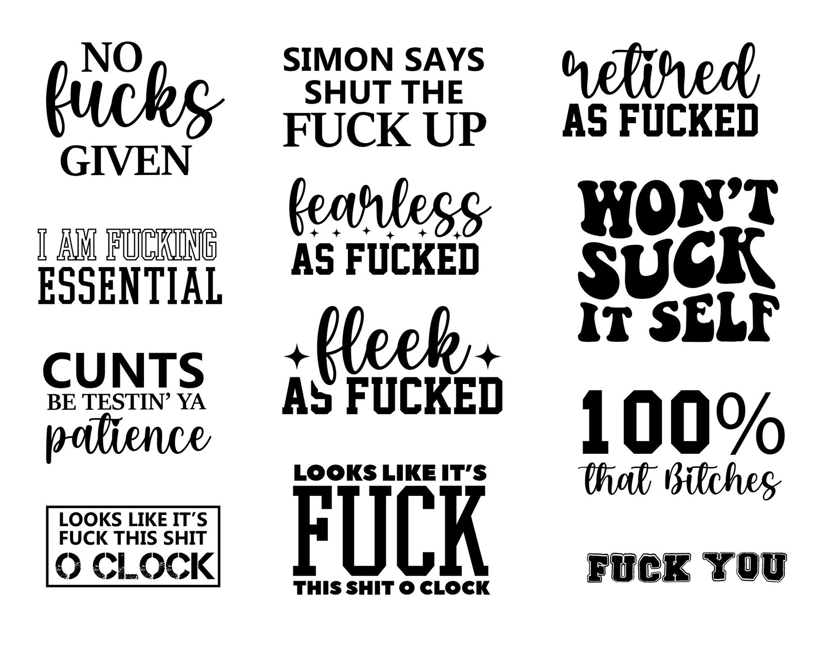 Adult SVG Bundle, Funny Adult Bundle, Adult Quotes SVG, Funny Quotes ...