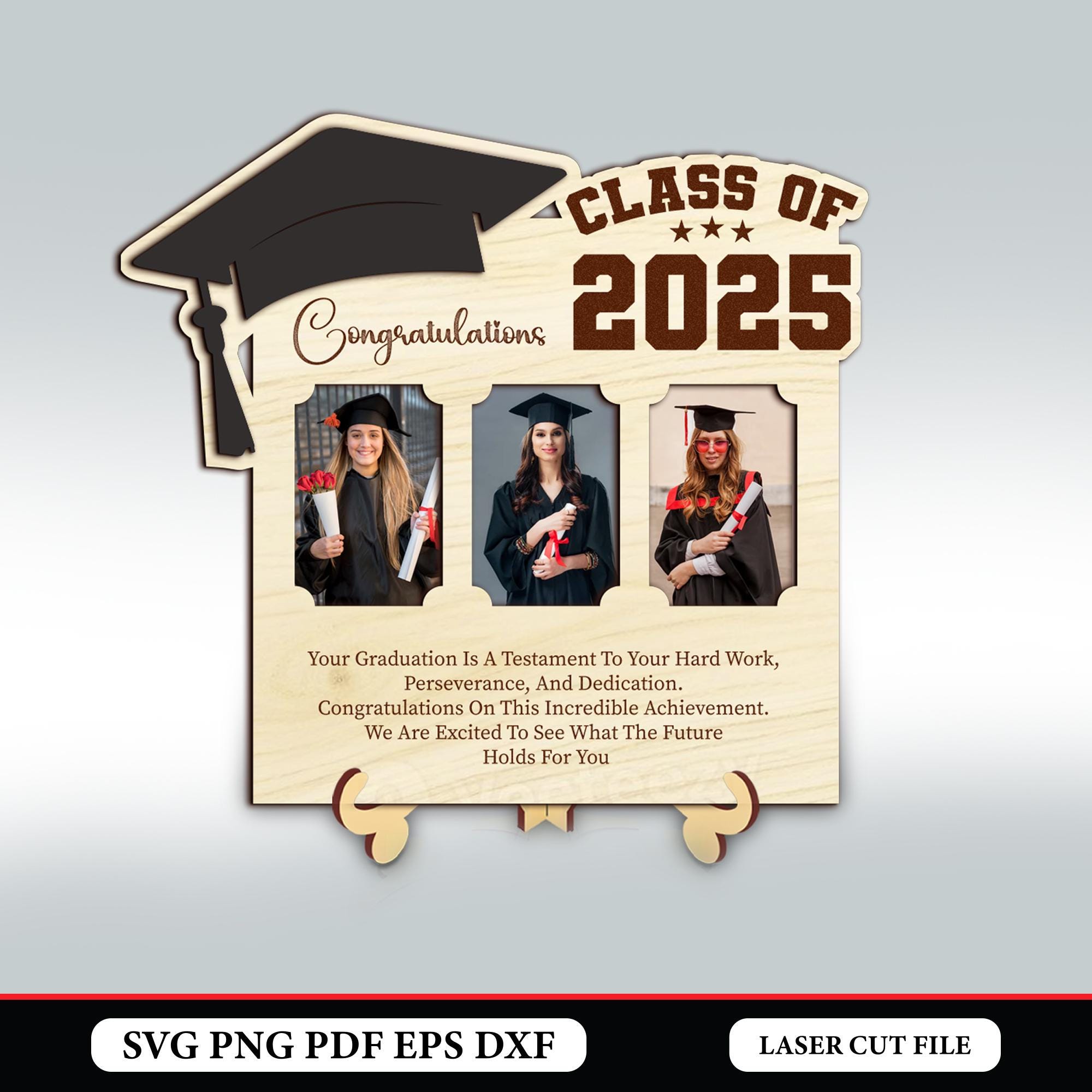 2025 Graduation SVG, Class of 2025 SVG, Graduation Frame Laser Cut File ...