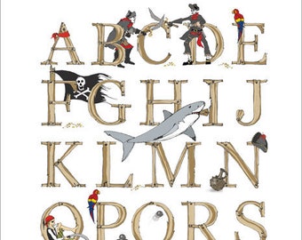 Pirate alphabet | Etsy