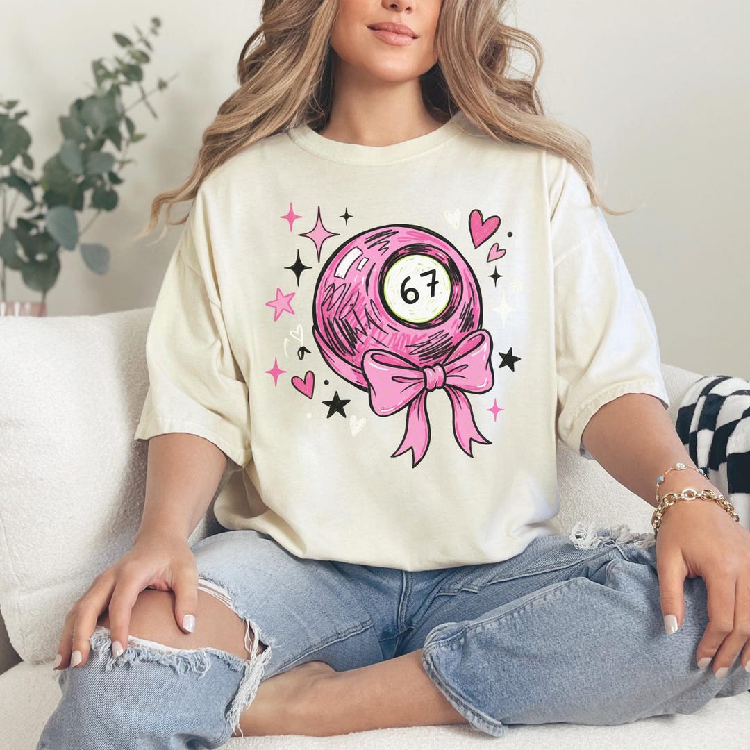 Pink Magic 8 Ball Shirt Comfort Colors 1717 Viral Six Seven Meme Tee ...