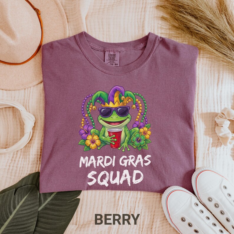 Mardi Gras Squad Shirt, Funny Frog Mardi Gras Tee, Matching Group Shirt ...
