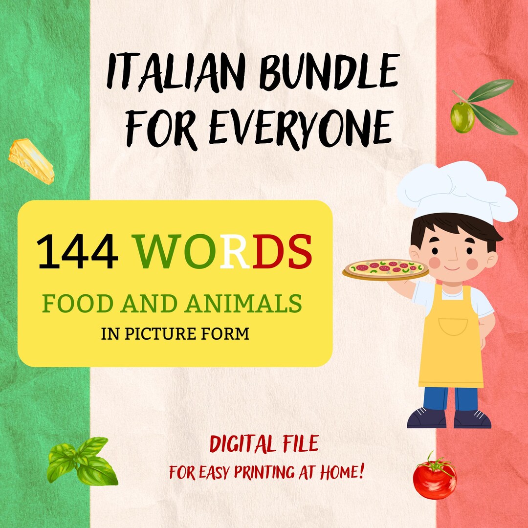 Italian Vocabulary, 144 of Italian Words, Italian Food and Animals ...