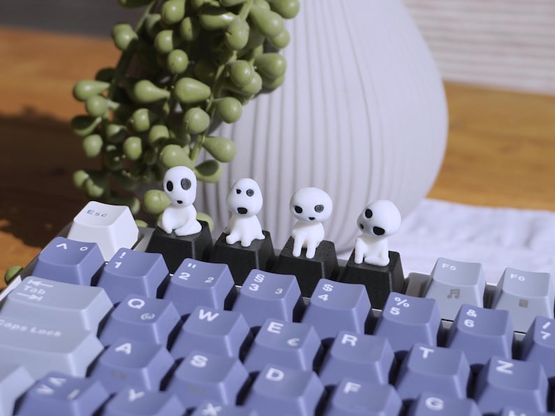 Kodama Studio Ghibli Keycap, Artisan Keycap, Custom ESC Keycap, Gaming Gift, Studio Ghibli Setup ...