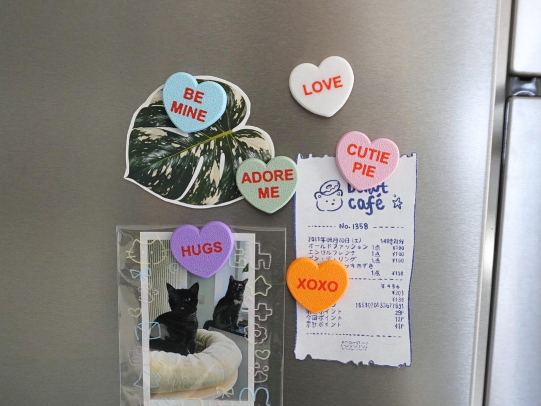 Candy-heart Refrigerator Magnets, Set of 6, for Refrigerator ...