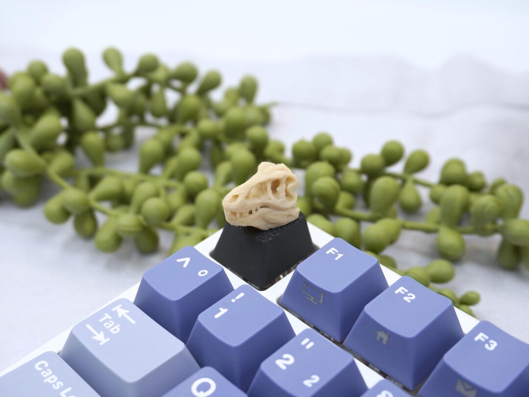 T-rex Skull Keycap, Dino, Fossil, ESC Keycap, Funny Gift for Keyboard ...