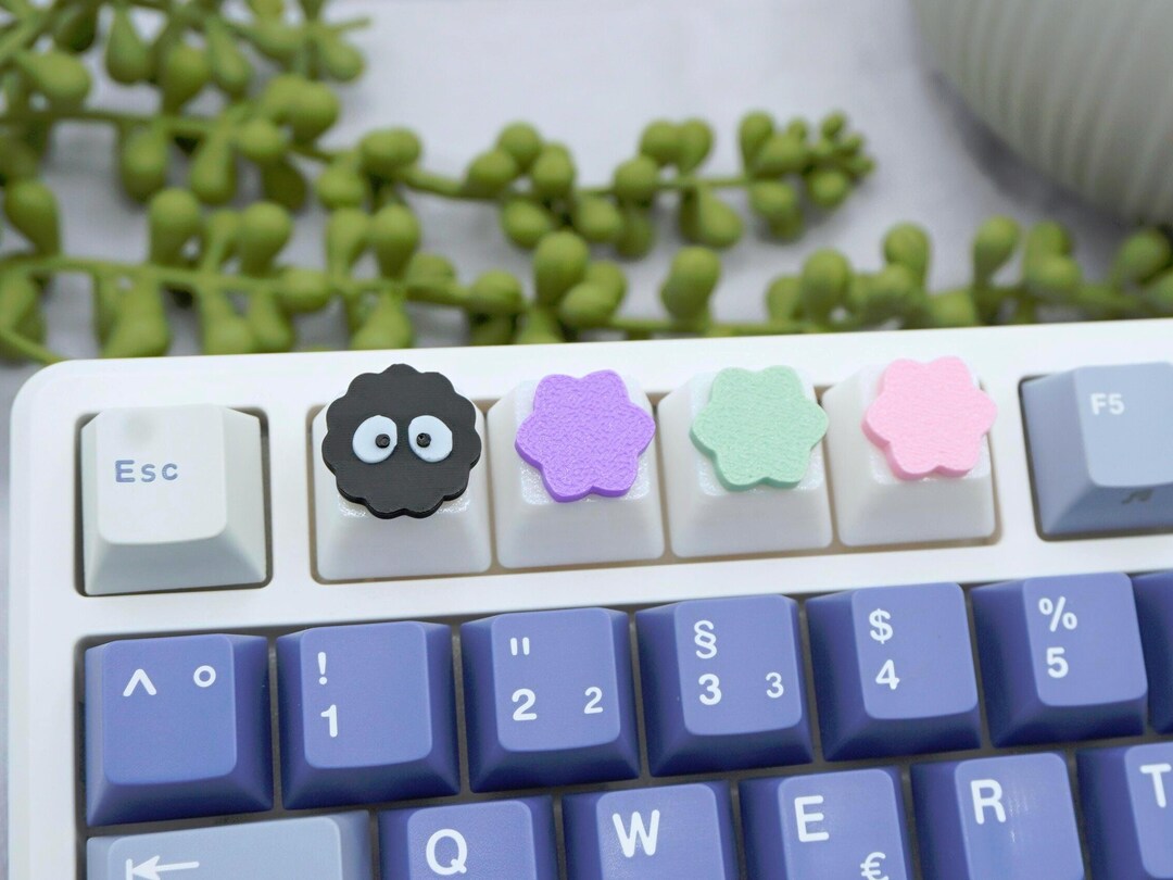 Keycap Set of 4, Soot Sprites With Konpeito Candy for the Keyboard ...