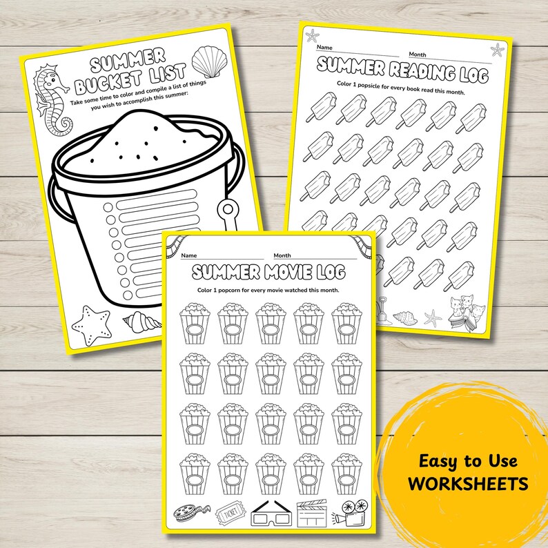 Summer Activity Book for Kids Printable Summer Activity Workbook for ...