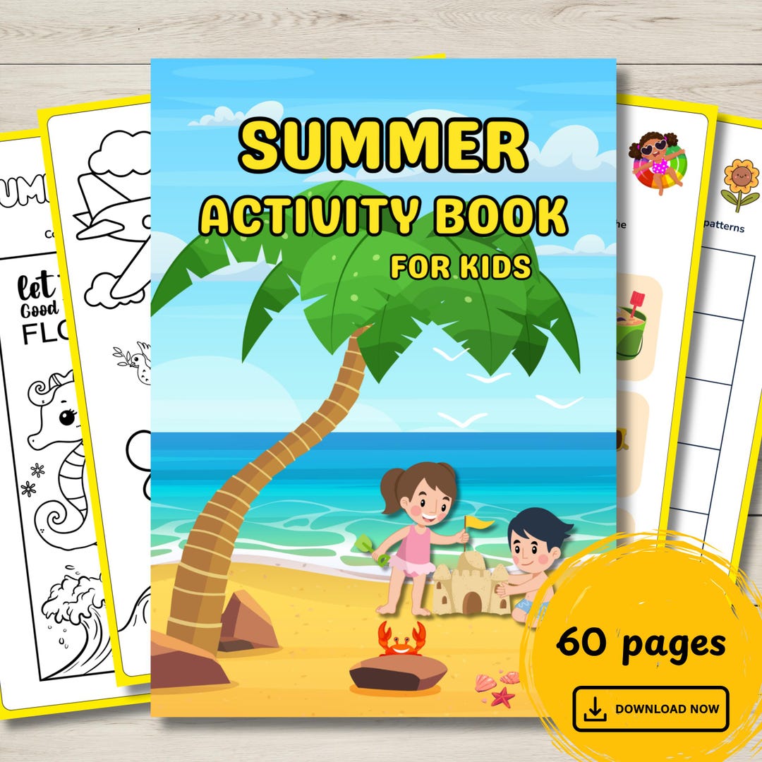 Summer Activity Book for Kids Printable Summer Activity Workbook for ...
