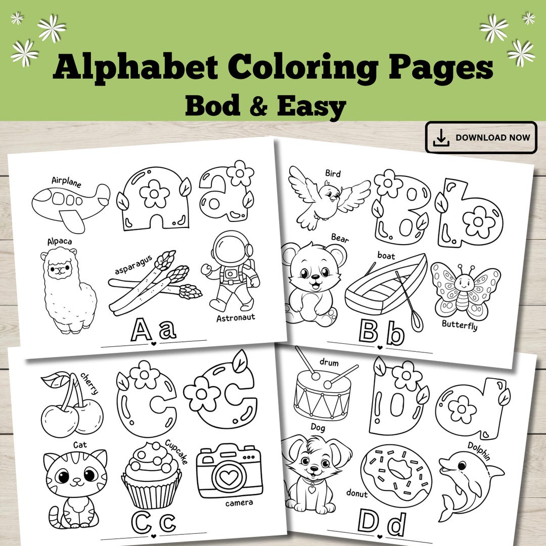 26 Bold and Easy Alphabet Coloring Pages, Preschool Coloring Pages ...