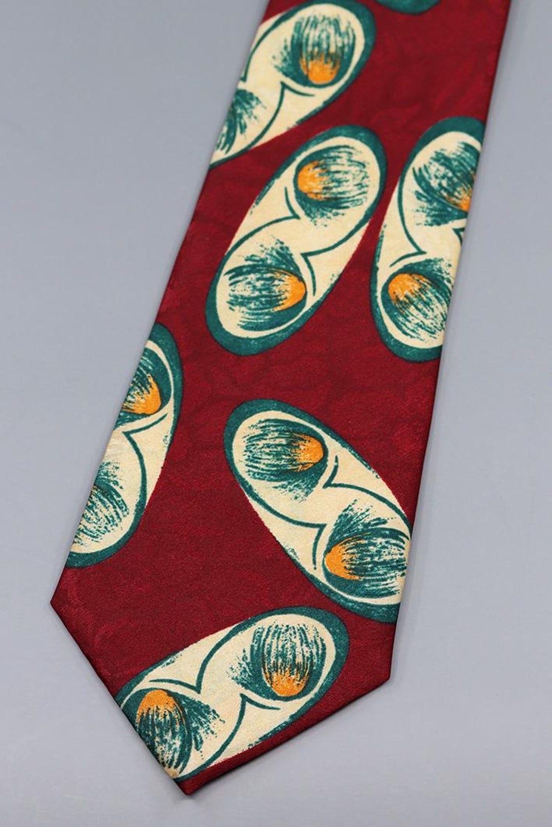 Vintage Abstract Silk Tie by Master-man – Handmade 100% Silk - Etsy