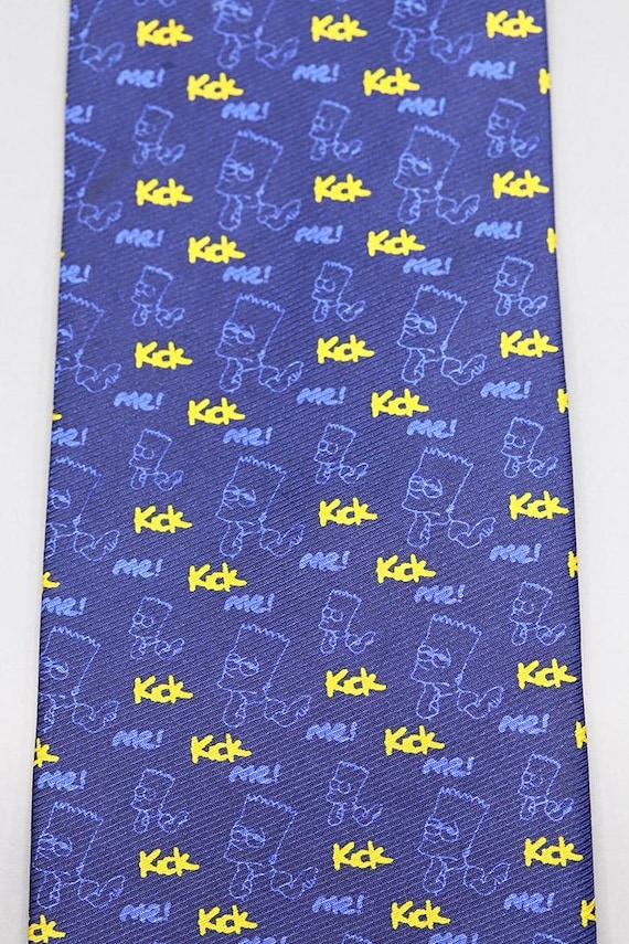 Vintage 1999 The Simpsons Bart Simpson “Kick Me” Tie - Gem