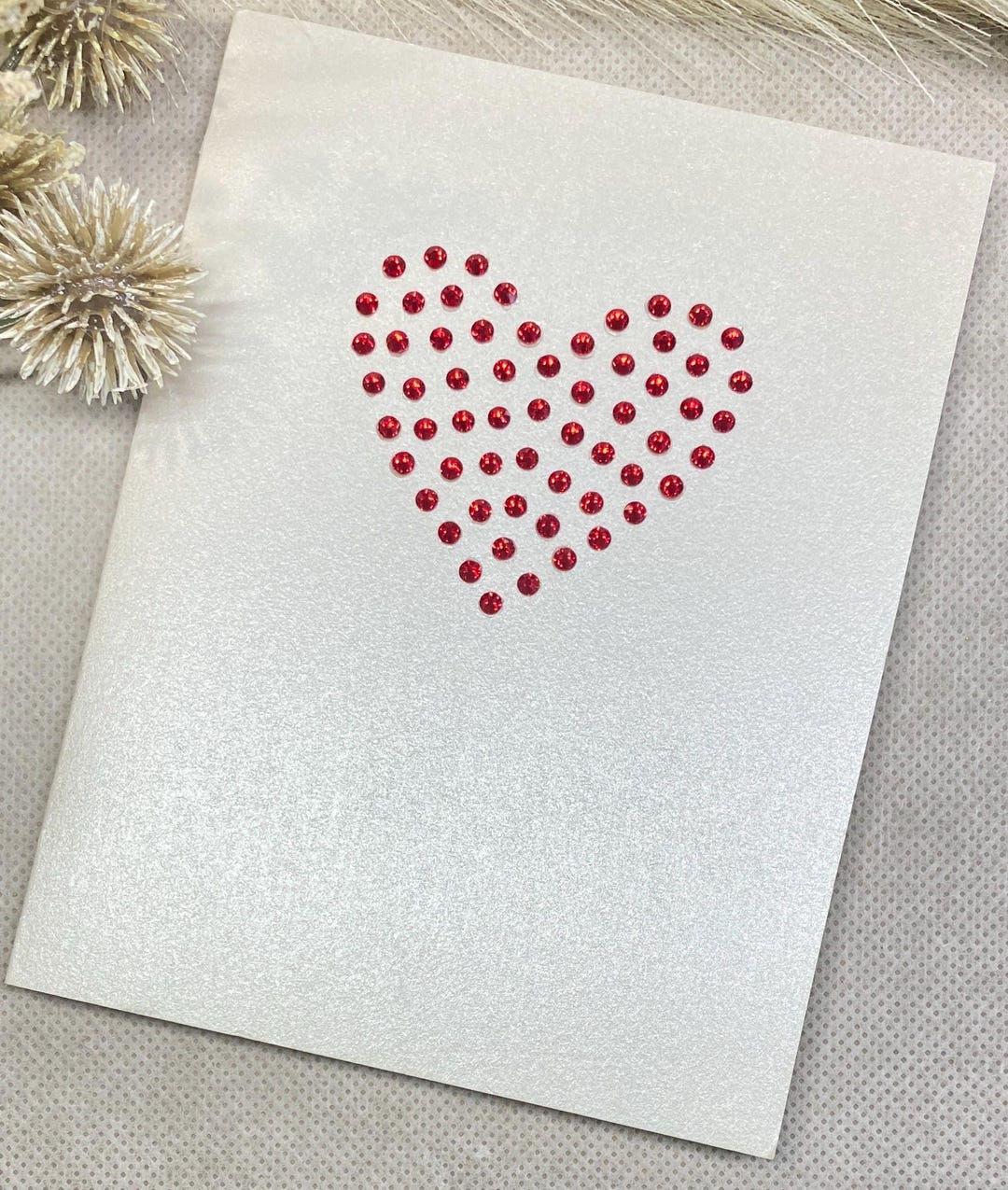 Swarovski Crystal Embellished Red Heart Greeting Card - Love ...