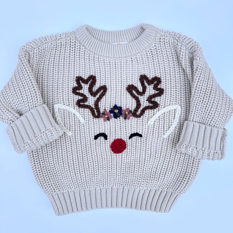 Reindeer Sweater - Etsy