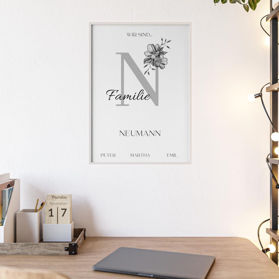 Family Name Poster Personalizable, Family Poster, Picture With Family ...