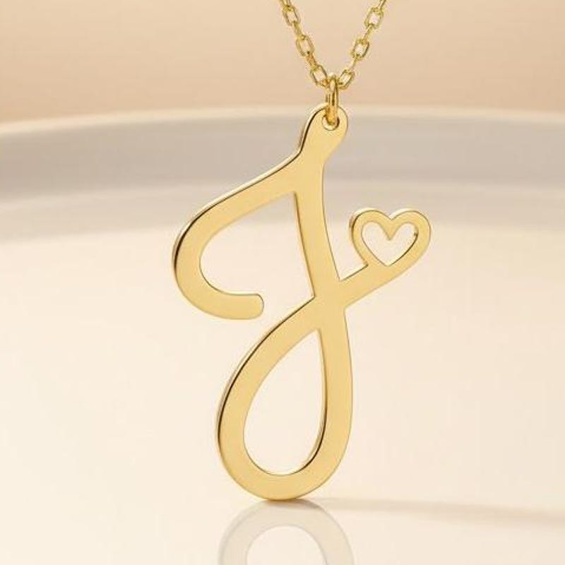 Vermeil J Pendant - Etsy UK