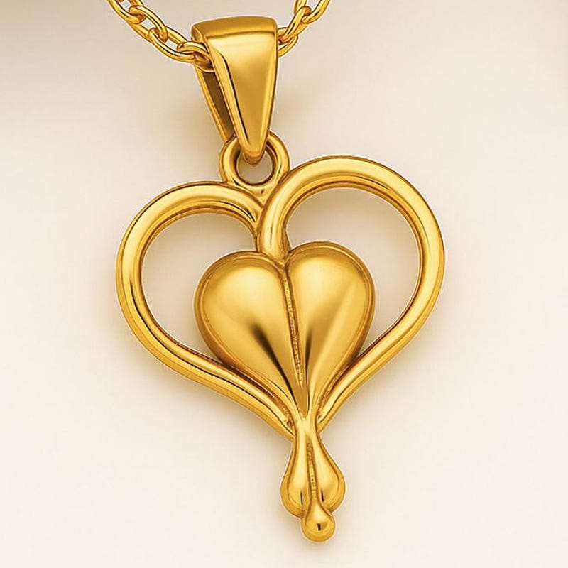 Bleeding Heart Necklace - Etsy