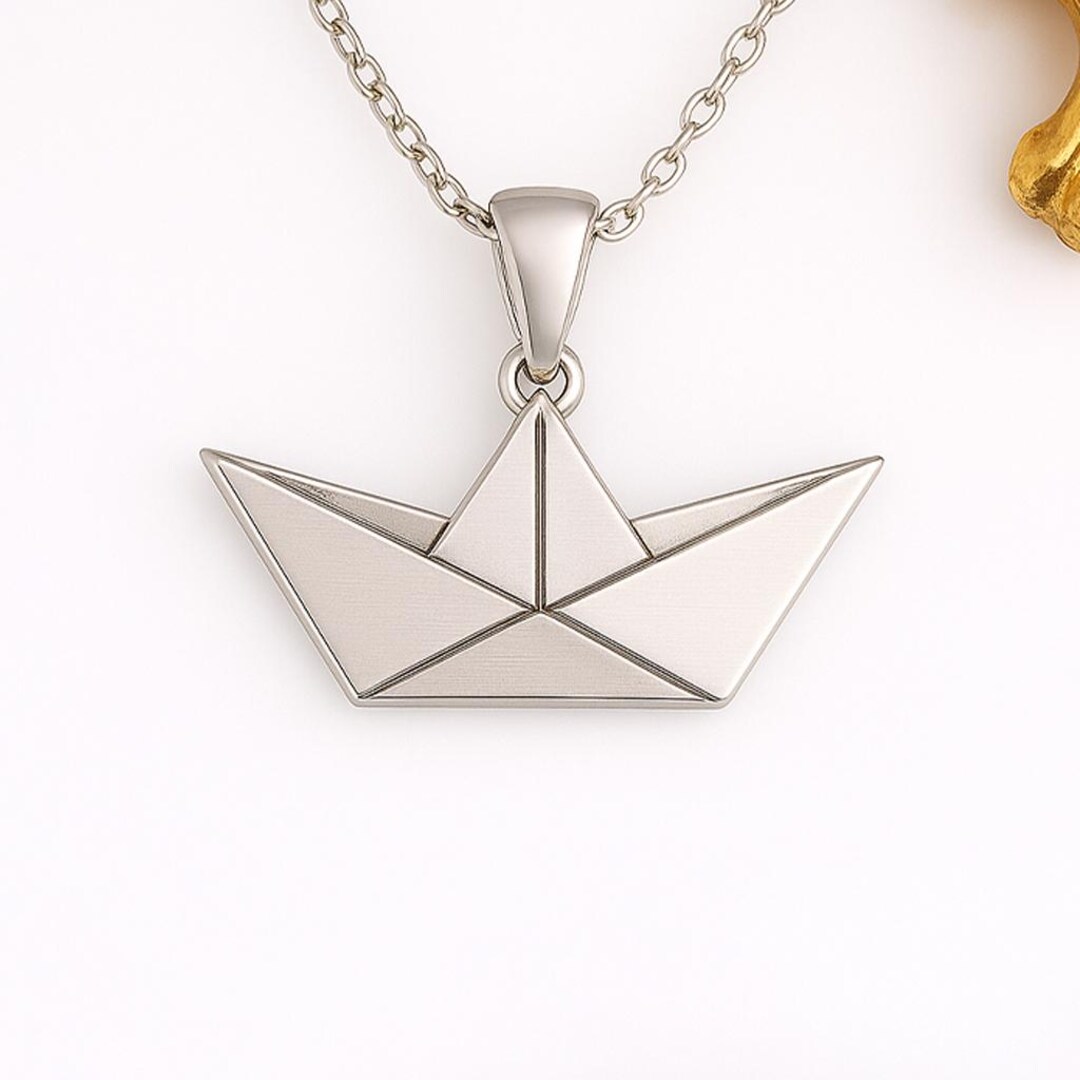 Boat Necklace, Sterling Silver Sailboat Pendant, Nautical Jewelry - Etsy