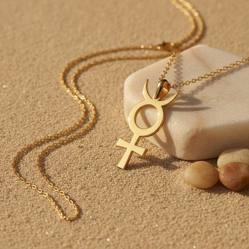Antimony Symbol Necklace | 925 Sterling Silver Pendant | Alchemy ...