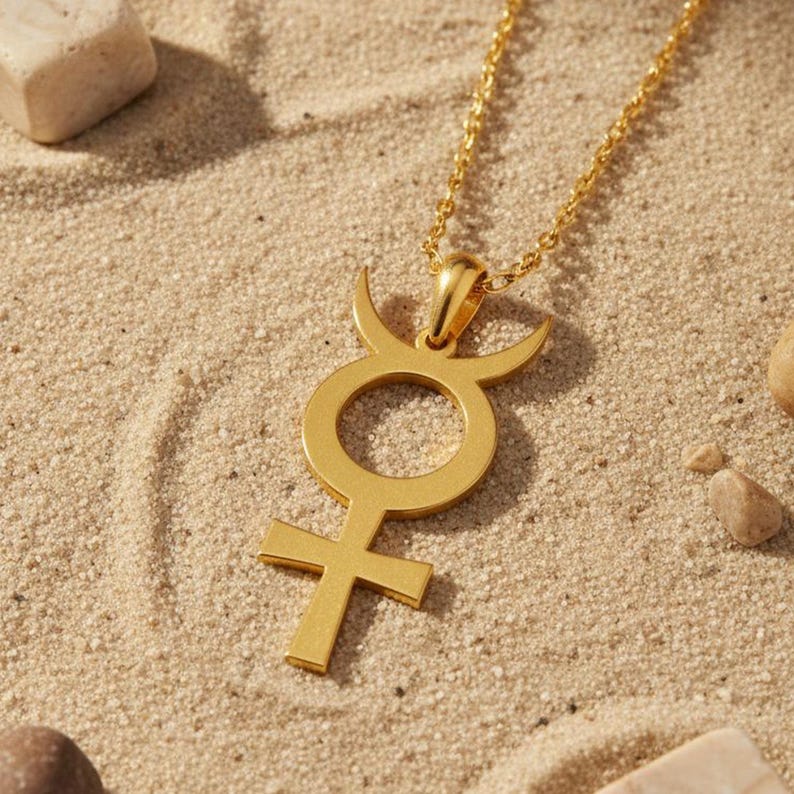 Antimony Symbol Necklace | 925 Sterling Silver Pendant | Alchemy ...