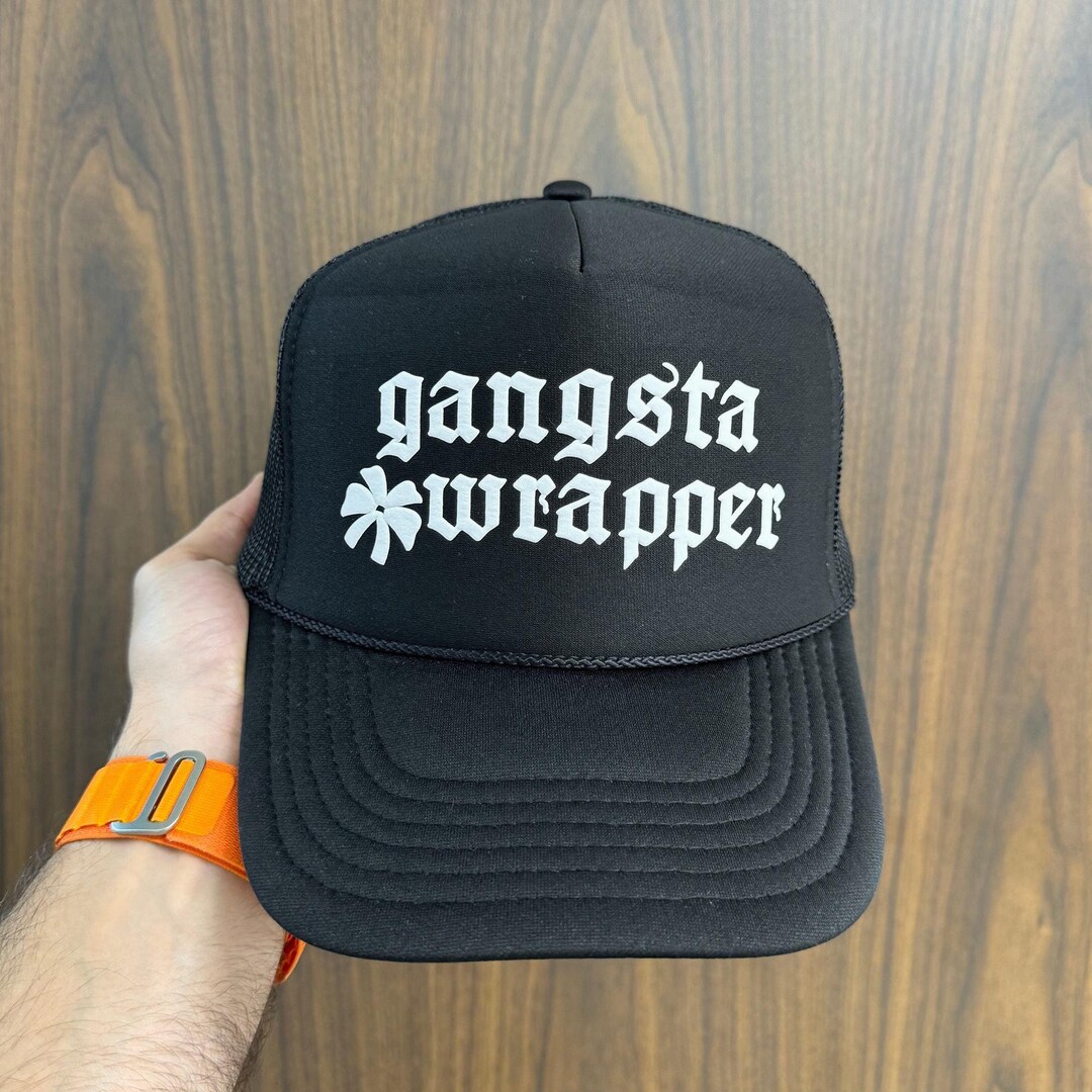 Gangsta Wrapper Puff Print Hat, Christmas Hat, Gangsta Wrapper Caps ...