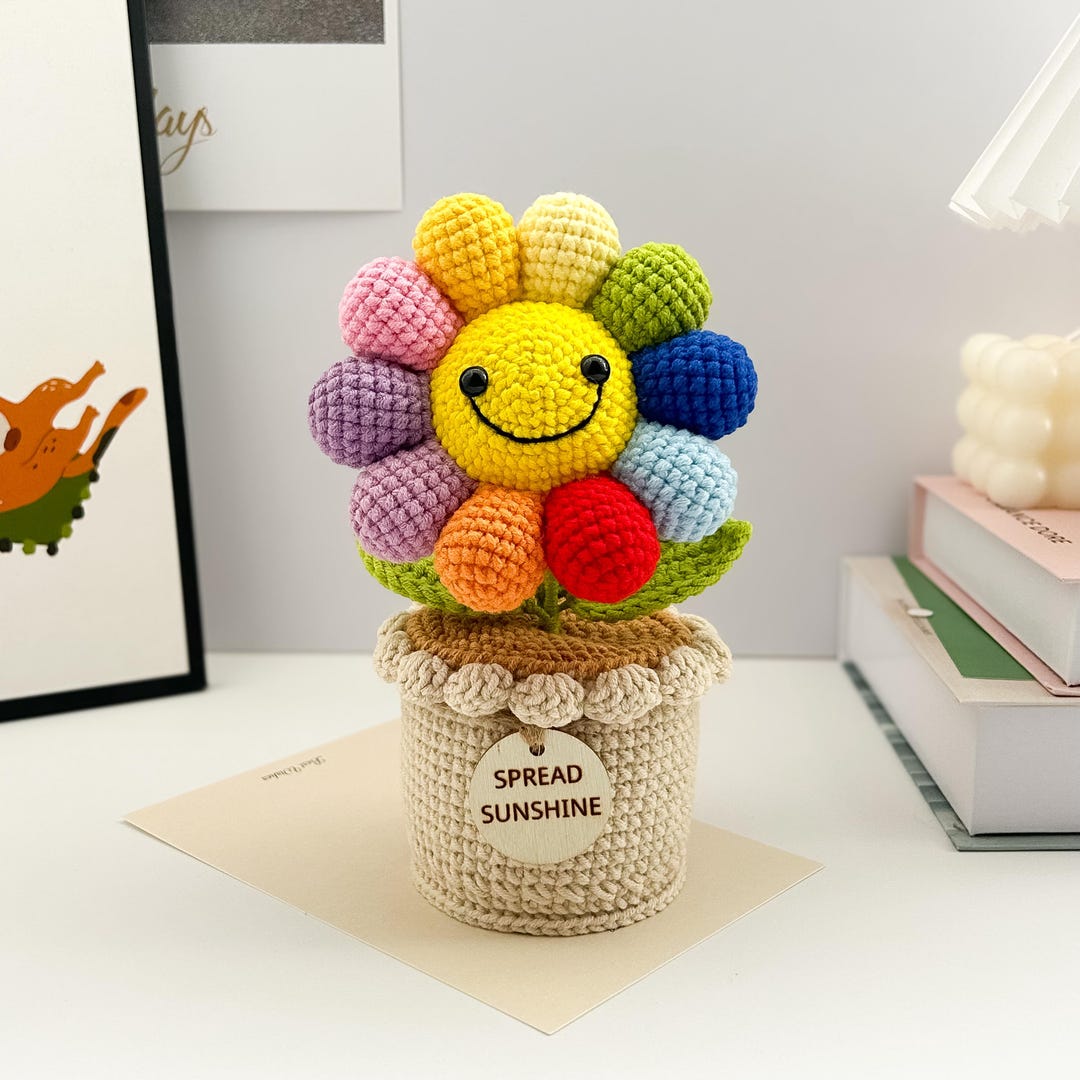 Crochet Support Gift – Crochet Desk Decor, Cheer up Gift for Best ...