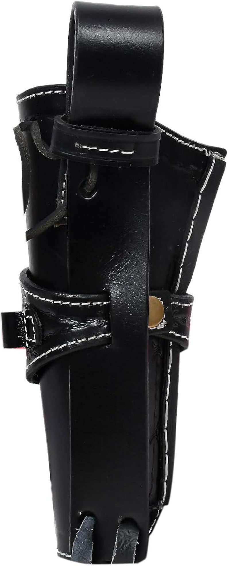 Handmade Leather Western Fast Draw Straight Draw Holster: Revolver Ammo ...