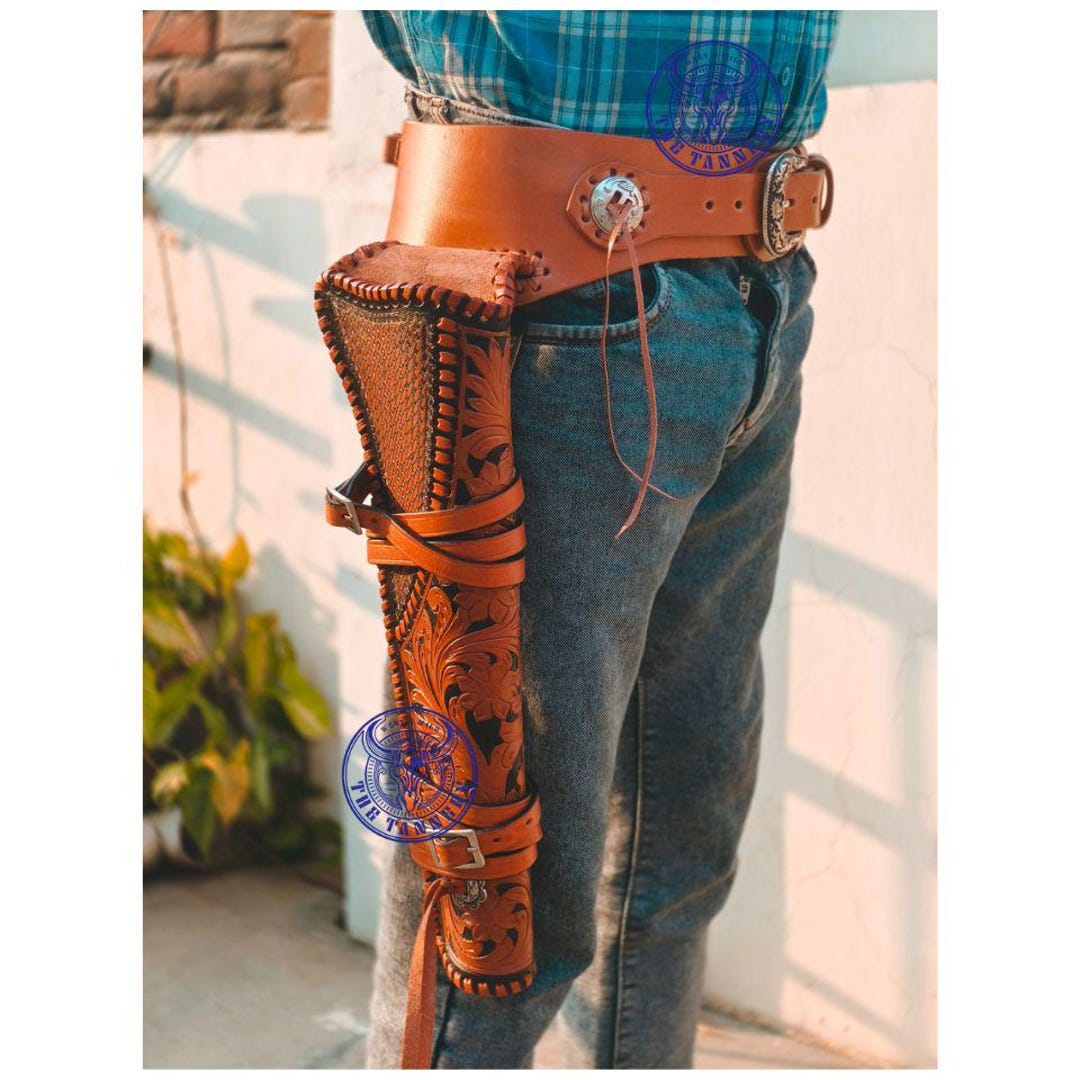 Henry Mares Leg Ranch Leather Rigs Cartridge Belt With Holster.22 .32 ...