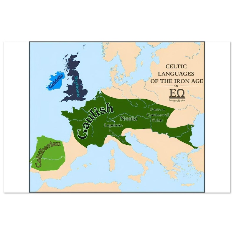 Celtic Languages of the Iron Age - Poster - Etsy