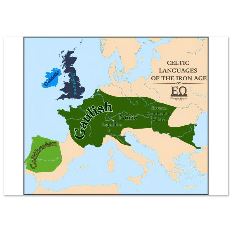 Celtic Languages of the Iron Age - Poster - Etsy
