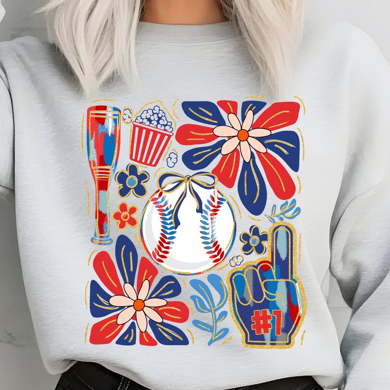 Game Day Baseball Coquette Png, Boho Baseball Floral Png, Tis the ...