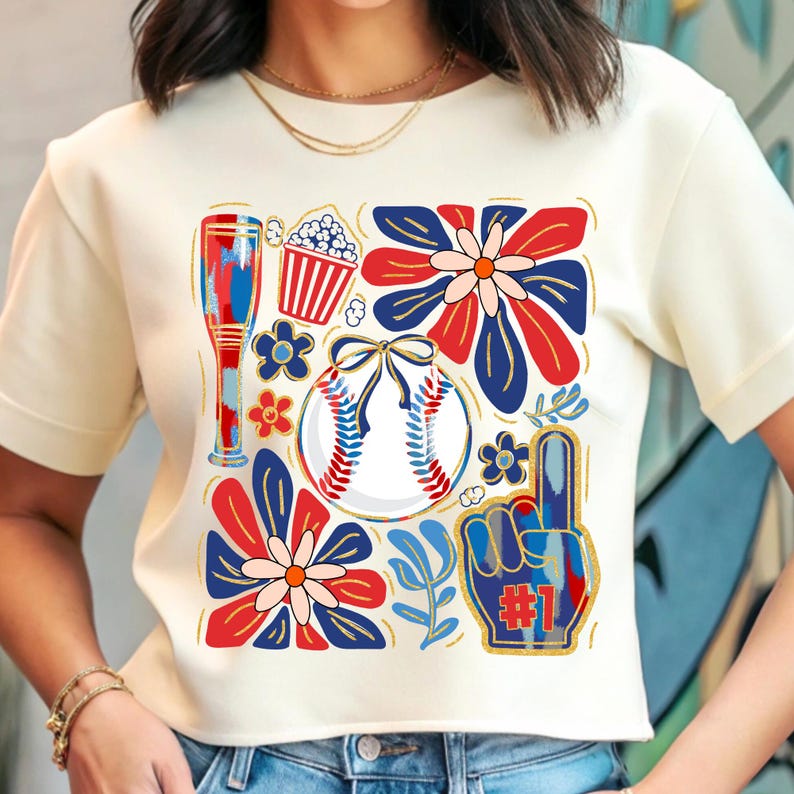 Game Day Baseball Coquette Png, Boho Baseball Floral Png, Tis the ...