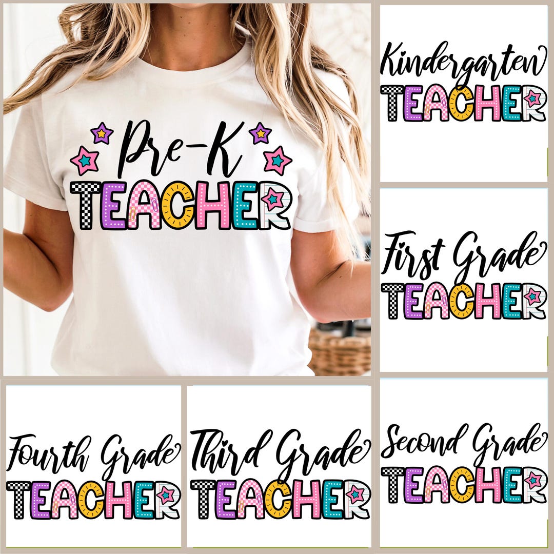 Preppy Back to School PNG Bundle, Teacher Coquette, First Day of School ...