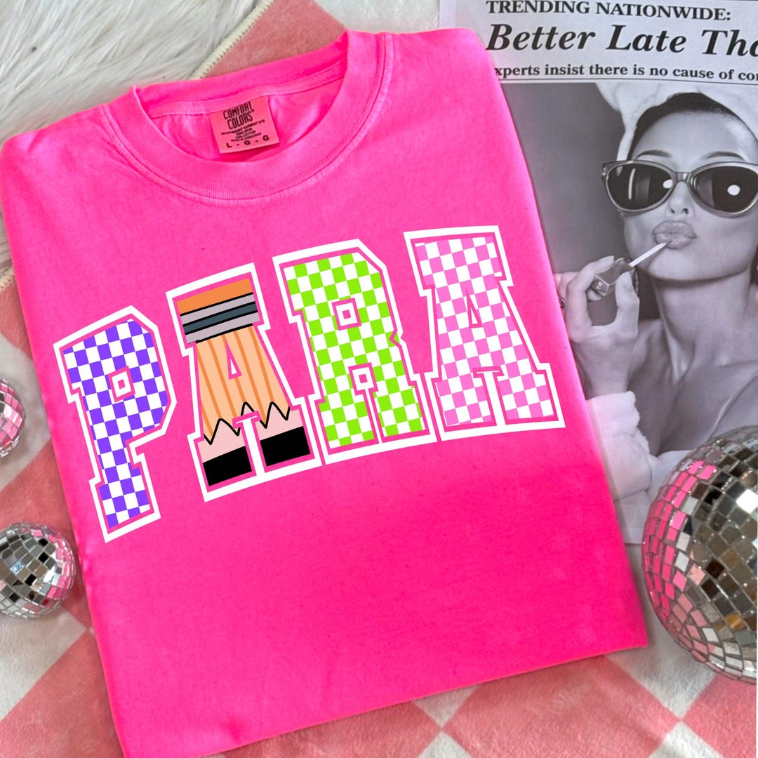 Checkered Para Png, Preppy Para PNG, Back to School PNG, Para Varsity ...
