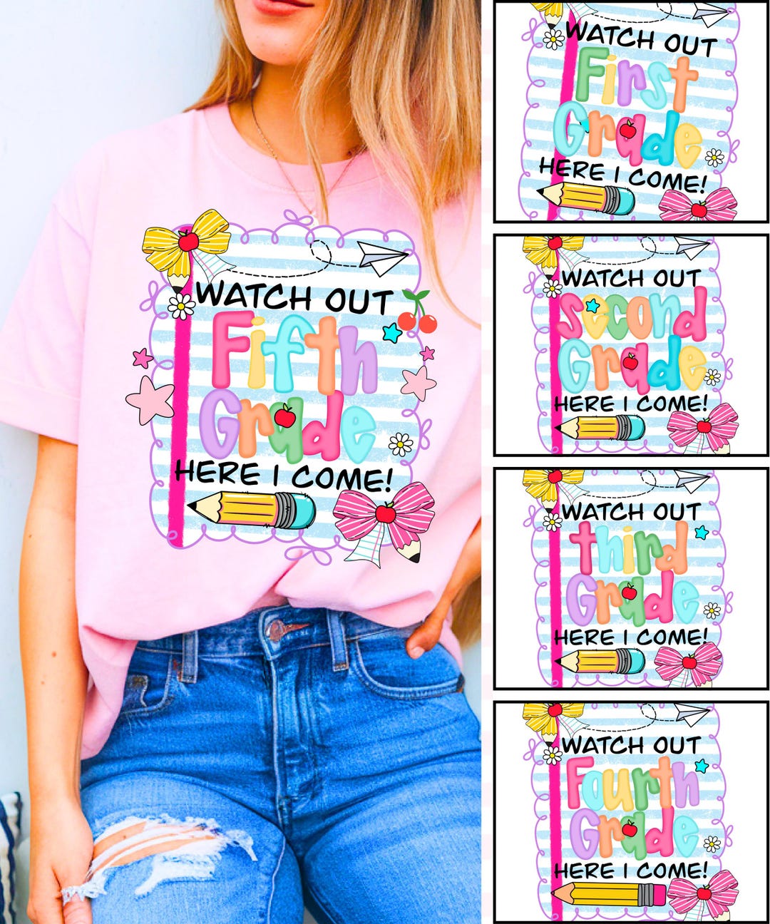 Back to School Bundle,school Grades Png,kindergarten,first/second/third ...