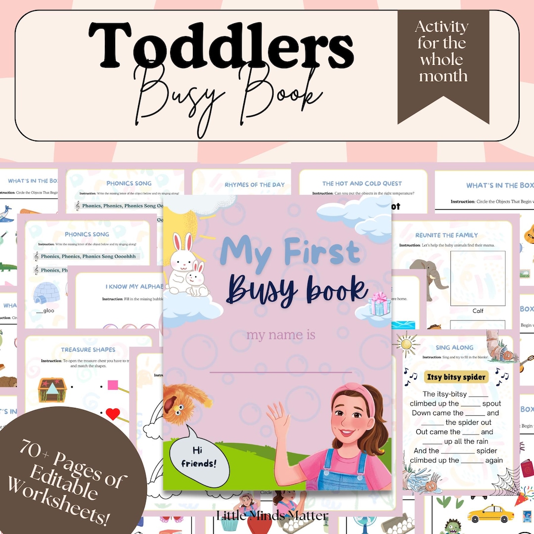 Quiet Book Toddler Busy Book Miss Rachel Busy Binder Pages Educational ...