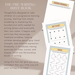 Busy Book Pre-writing Worksheet for Toddlers Busy Book Prewriting ...