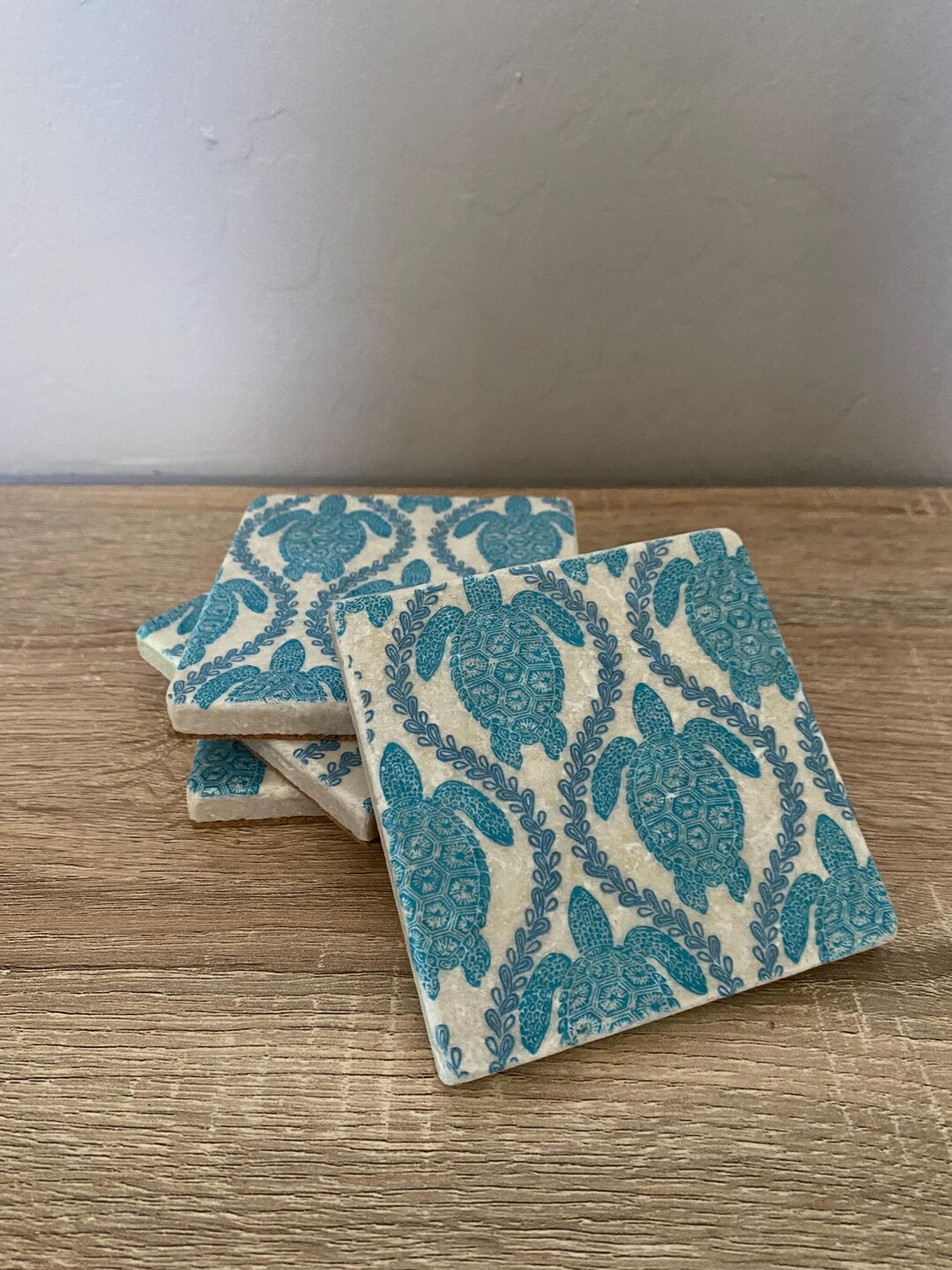 Sea Turtles Coaster Set - Etsy