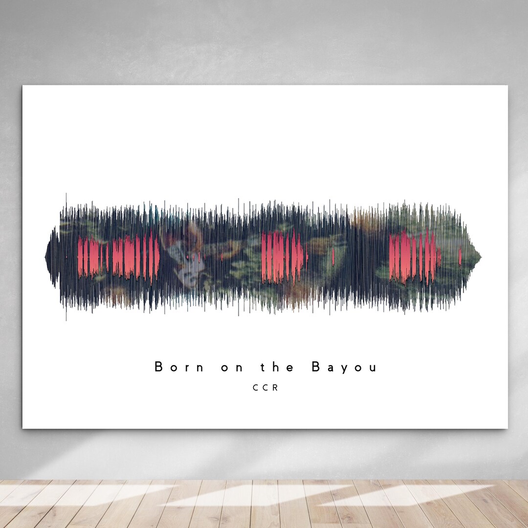 Born on the Bayou Waveform Poster Print, Creedence Clearwater Revival ...