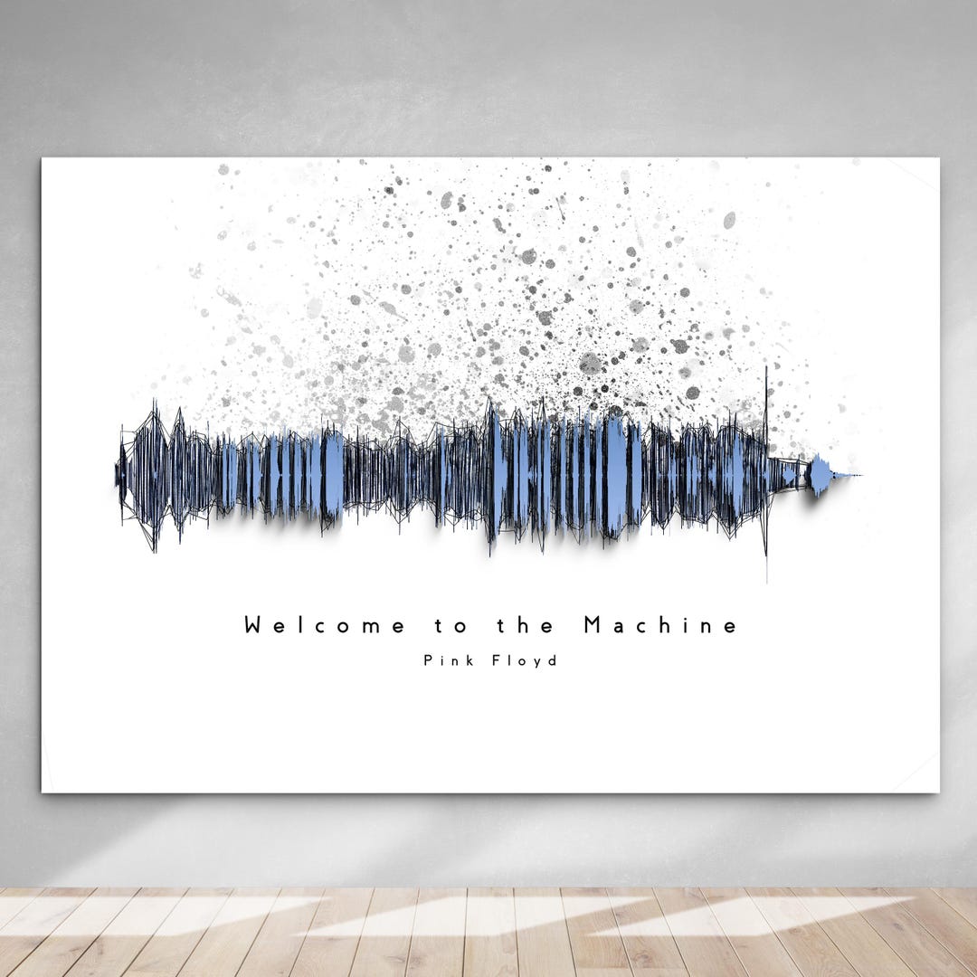 Pink Floyd 'welcome to the Machine' Soundwave Art Print - Etsy