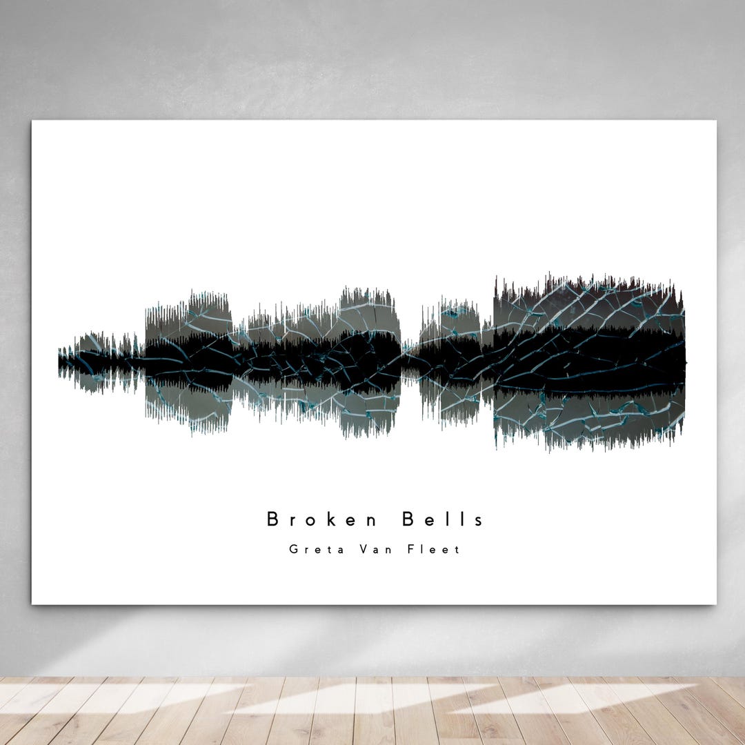 Broken Bells Waveform Music Poster Print, Greta Van Fleet Music Wall ...
