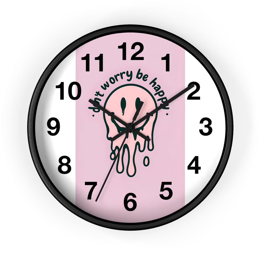 Melting Smiley Wall Clock Motivational Home Decor for a Positive Vibe ...