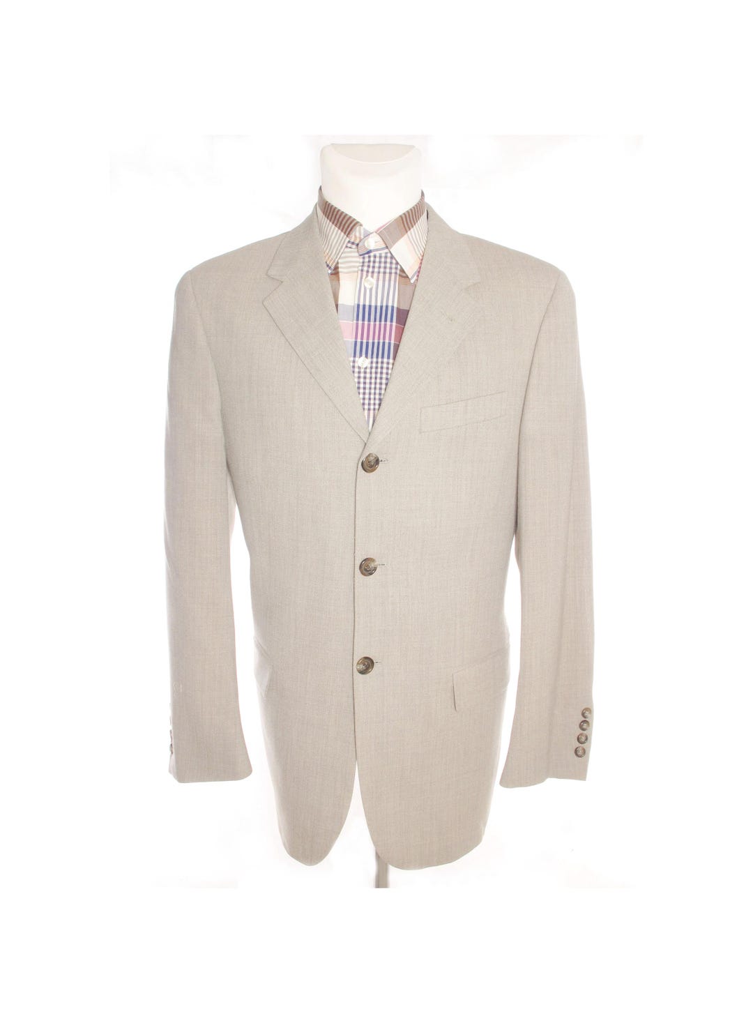 CORNELIANI TREND Men's Solid Grey Virgin Wool Suit Jacket Blazer EU 48 ...