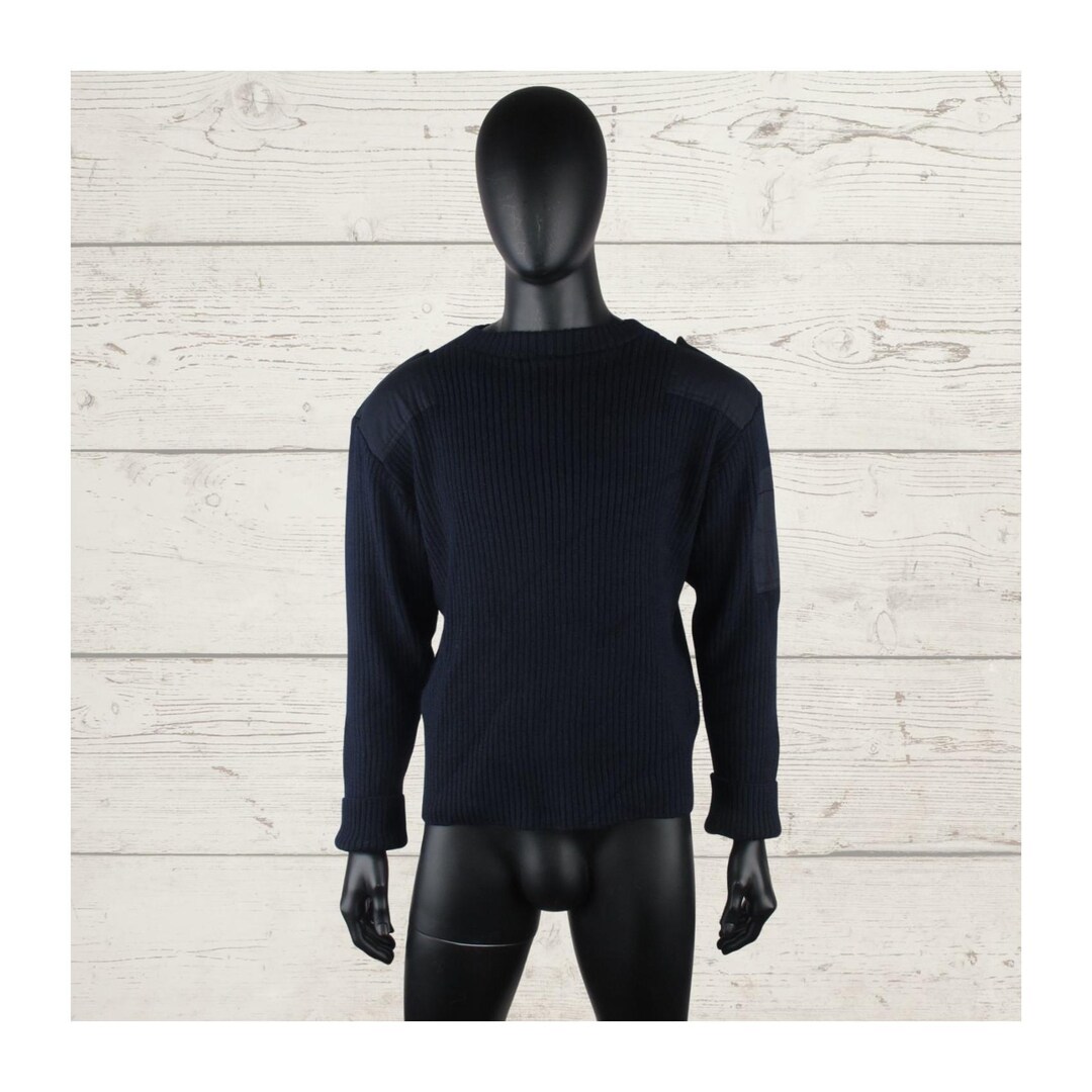 BRATENS FABRIKKER ESKIMO Men's Blue Fisherman Hunters Jumper Pullover ...