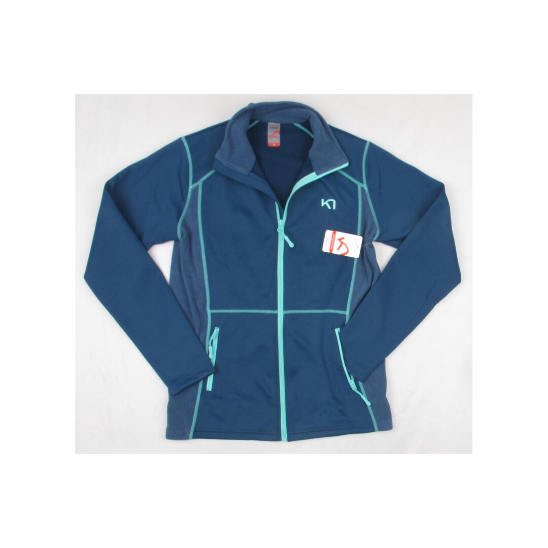 NWT KARI TRAA Toril Fleece Women's Green Sports Outdoor Full Zip Top ...