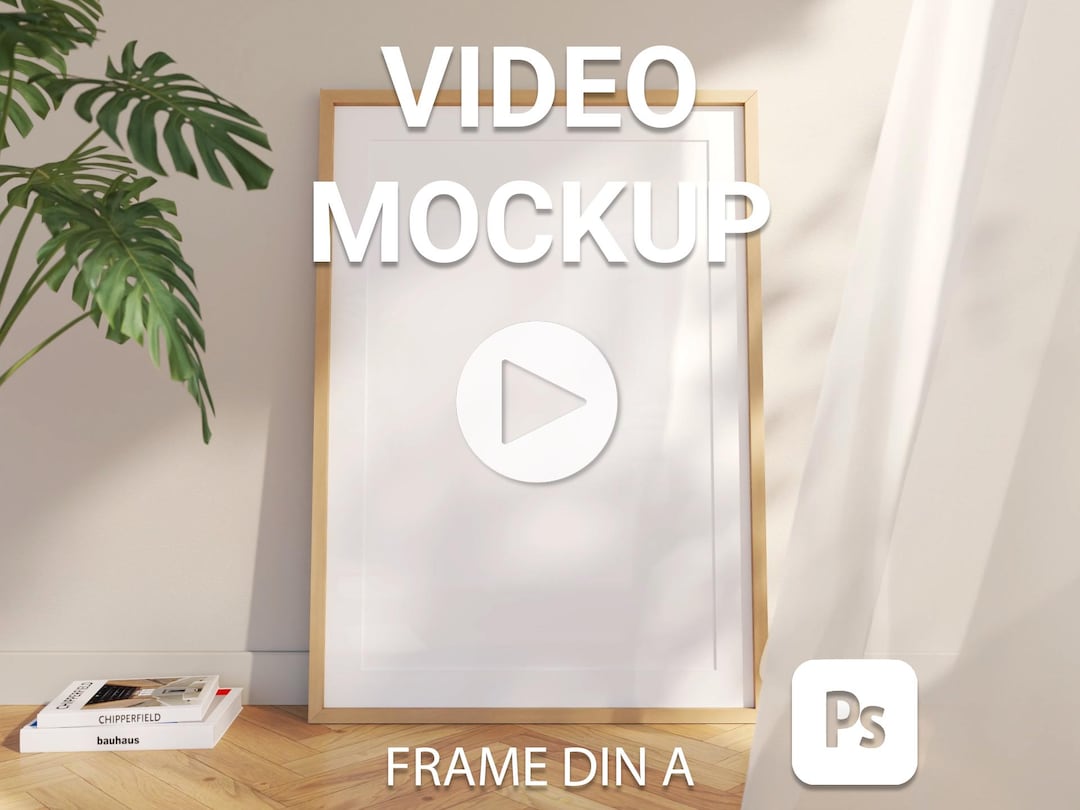 Video Mockup Vertical Frame DIN A ISO Animated Frame Template PSD Smart ...