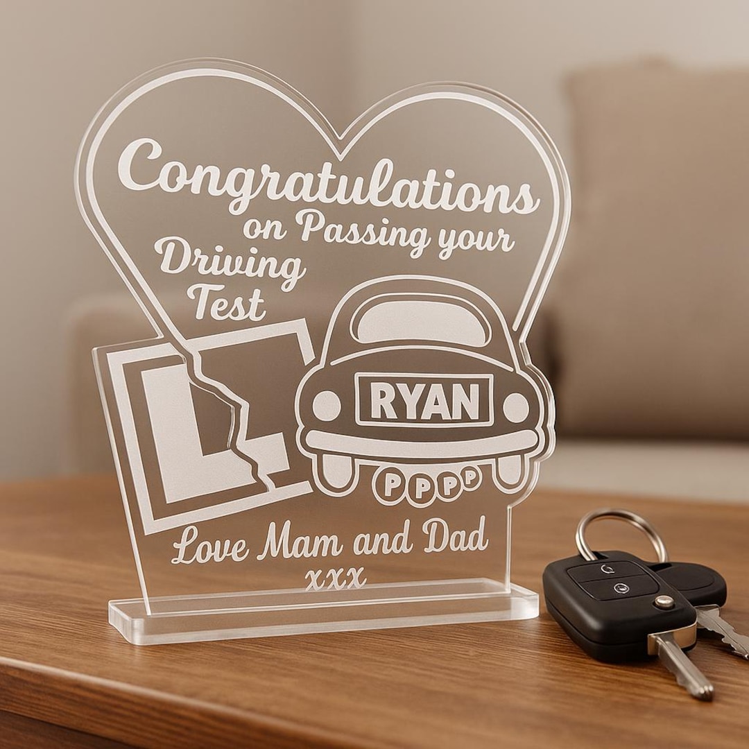 Personalised Congratulations on Passing Your Driving Test Plaque ...