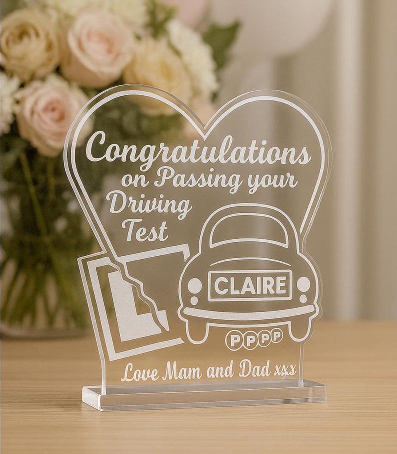 Personalised Congratulations on Passing Your Driving Test Plaque ...