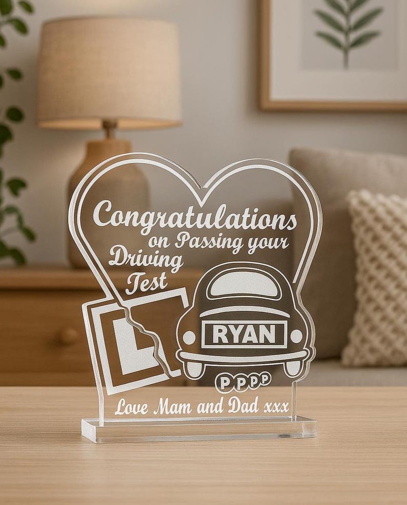 Personalised Congratulations on Passing Your Driving Test Plaque ...