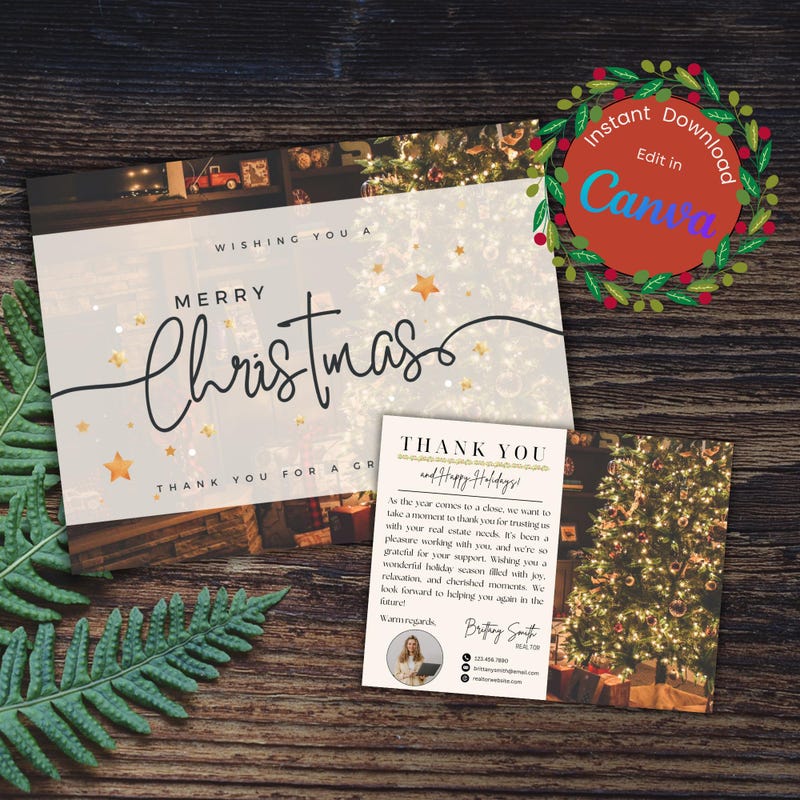 Realtor Christmas Cards - Etsy