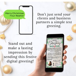 Realtor Digital Merry Christmas Holiday Marketing Business Card Bundle ...